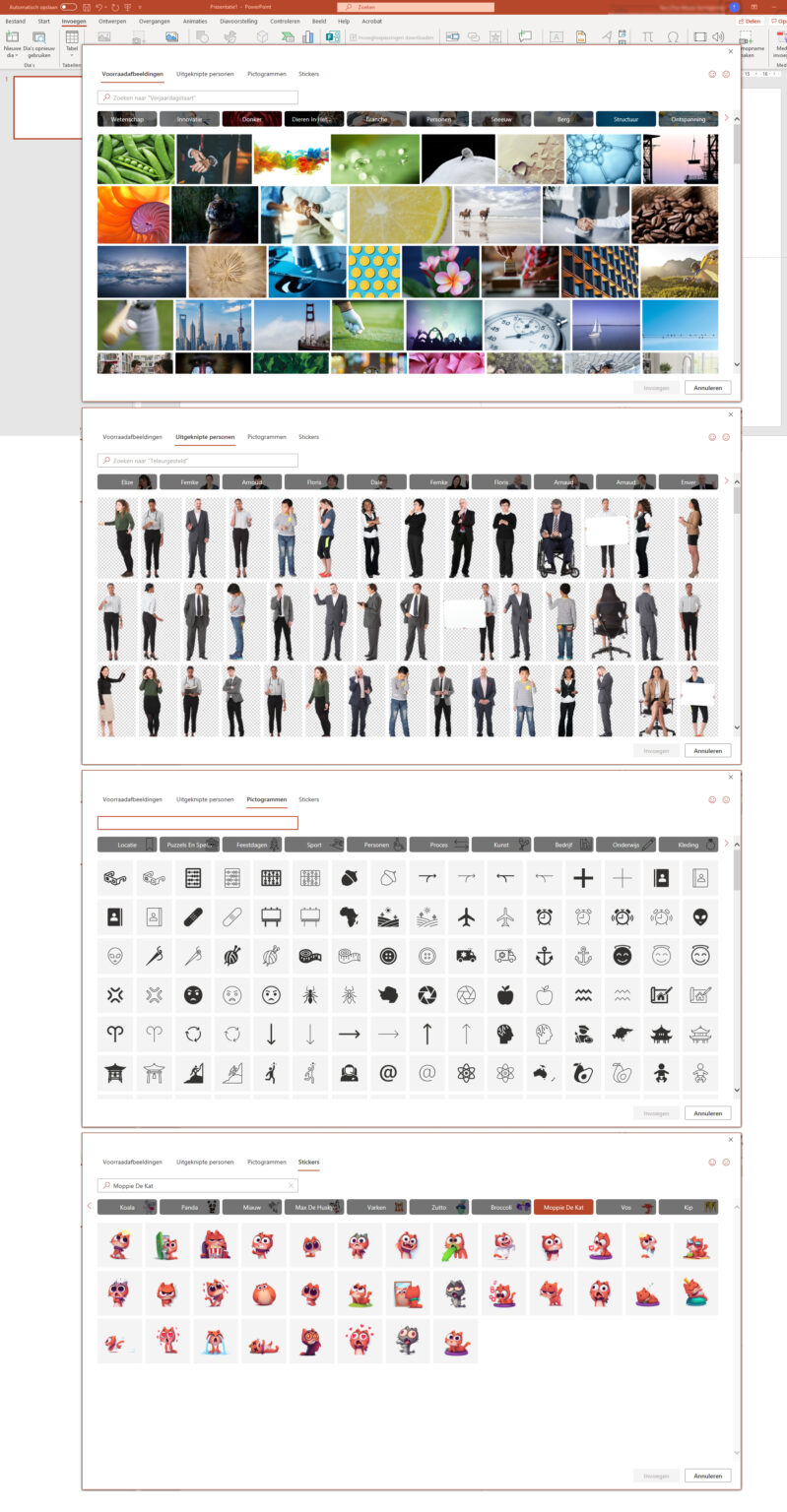 Iconen in PowerPoint